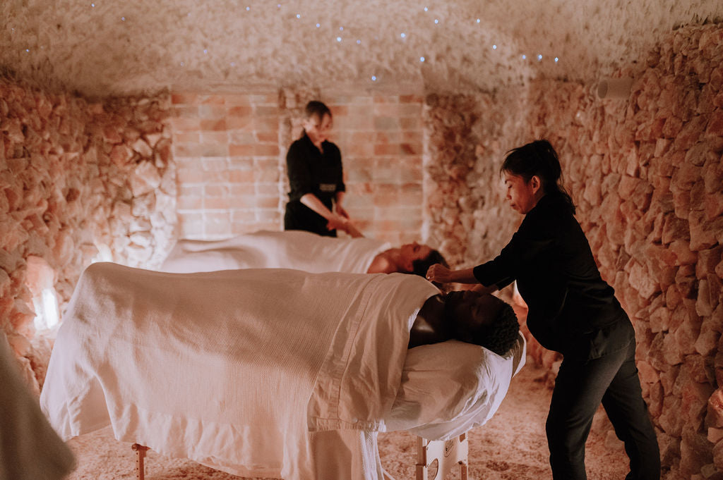 Couples Massage In The Salt Cave Room And Pillar Spa Kelowna Bc